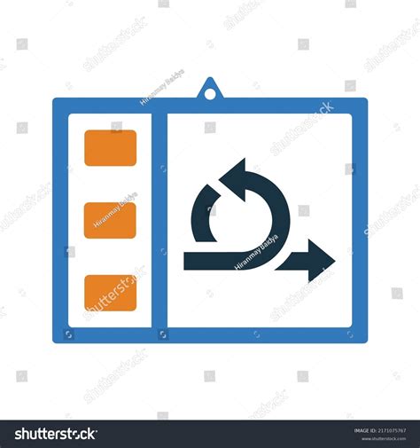 Agile Board Iteration Icon Vector Graphics Stock Vector Royalty Free