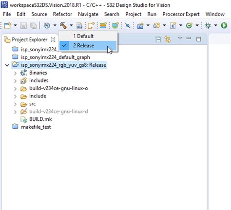 Howto Create A New Makefile Project With Existing Code From Nxp Vision