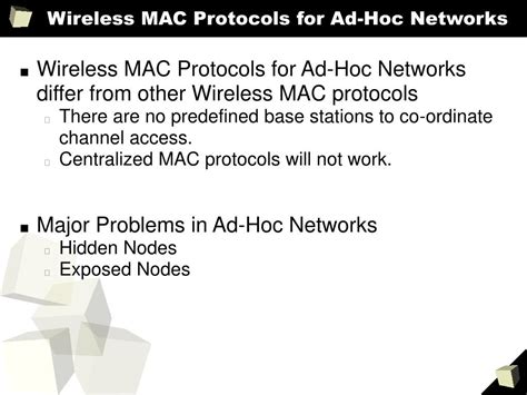 ppt wireless mac protocols for ad hoc networks powerpoint