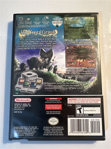 Final Fantasy Crystal Chronicles Nintendo Gamecube 2004 Complete