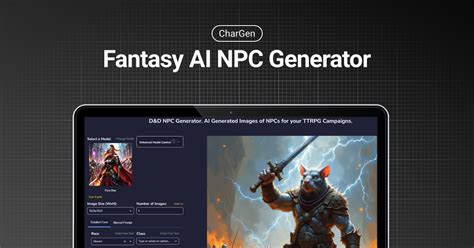 Chargen The Best Free Dandd Npc Generator Instant Fantasy Character Art