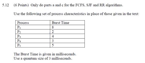 Solved A Draw Four Gantt Charts That Illustrate The