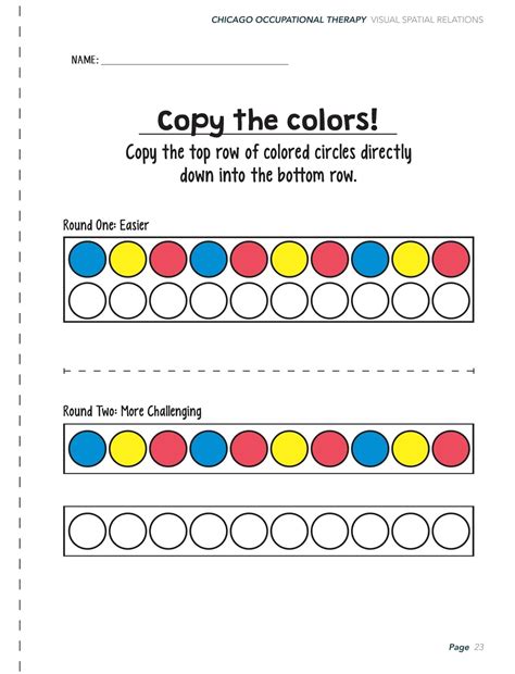 Visual Spatial Skills Worksheets