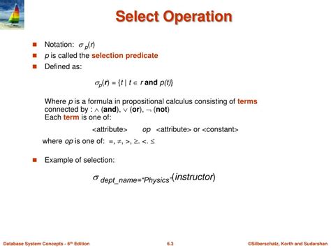 Ppt Chapter 6 Formal Relational Query Language Relational Algebra Powerpoint Presentation