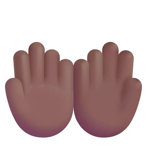Palms Up Together 3d Medium Dark Icon Fluentui Emoji 3d Iconpack
