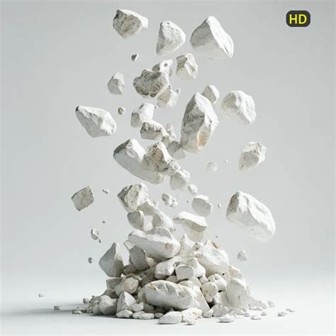 Falling Dynamic Rocks Create Abstract Minimalist Disintegrating Visual Effect In 2025