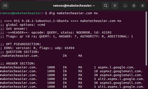 How To Use The Dig Command In Linux Make Tech Easier