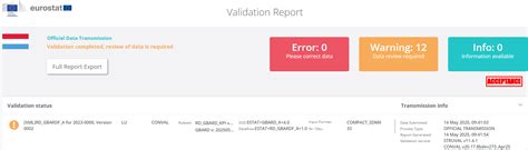 Validation Report User Guide Eurostat Cros