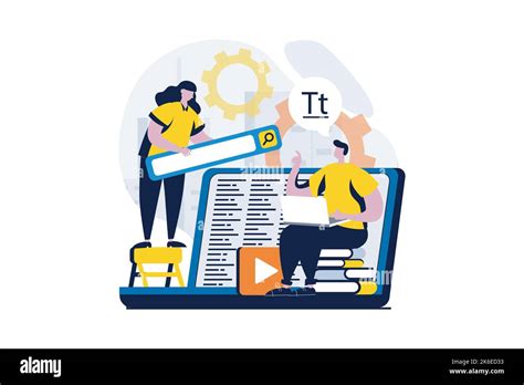 ui ux design concept with people scene in flat cartoon design woman
