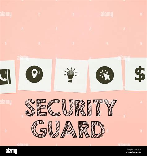 Hand Writing Sign Security Guard Business Showcase Tools Used To Manage Multiple Security