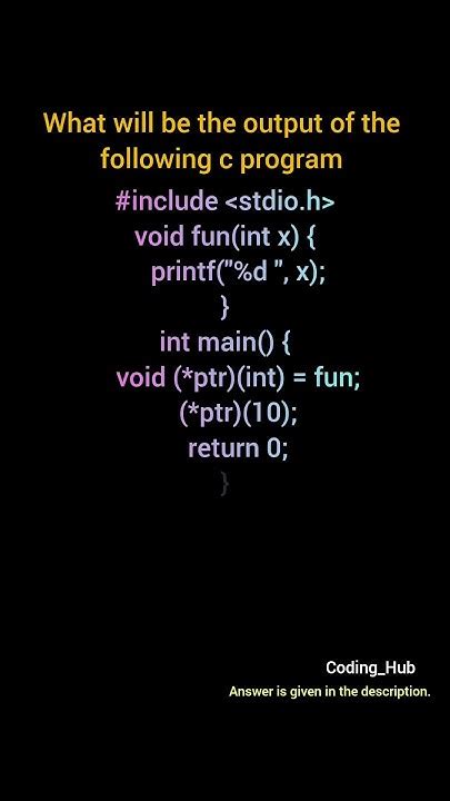 What Will Be The Output Codinghub Shorts Cprogramming Quize Youtube