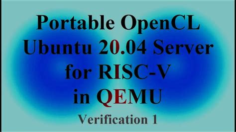 portable opencl pocl ubuntu 20 04 server for risc v in qemu