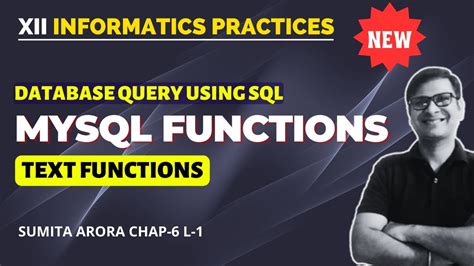 Text Functions Mysql Functions Class 12 Class 12 Informatics Practices Sql Class 12 Youtube
