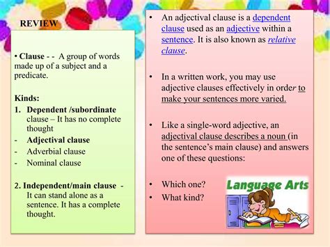 Adjectival Clause Pptx