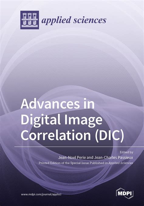 Advances In Digital Image Correlation Dic Mdpi Books