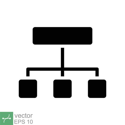 Organization Chart Icon Simple Solid Style Org Hierarchy Company Diagram Flow Symbol Team