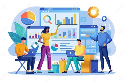 A Group Of Engineers Collaborates On Data Analysis Presenting Findings On Screens In A