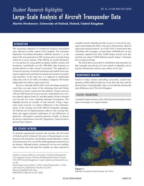 Pdf Large Scale Analysis Of Aircraft Transponder Data