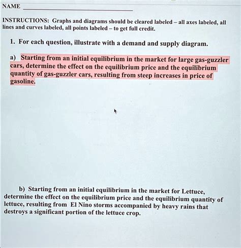 Solved Name Instructions Graphs And Diagrams Should Be Cleared