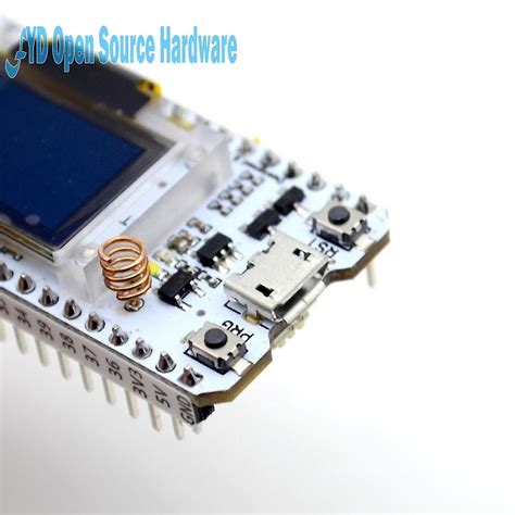 1pcs 868mhz 915mhz Lora Esp32 Blue Oled Wifi Sx1276 Module Iot Development Board With Antenna