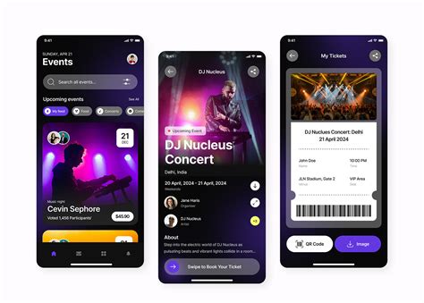 Event Ticketing App UI Design Behance
