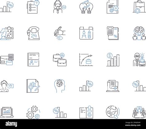 Performance Tracking Line Icons Collection Metrics Analytics Progress Evaluation Insight
