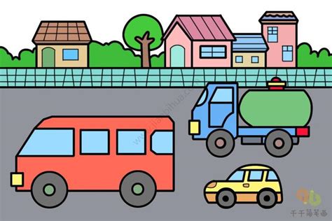 关于城市街道的简笔画怎么画（漂亮12张） 简笔画图片大全