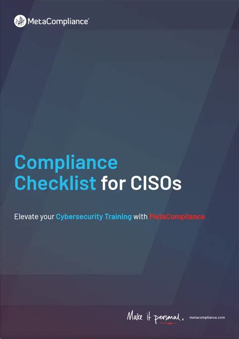 Compliance Checklist For Cisos Computerherald Technology