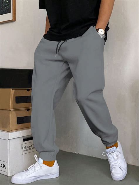 남성용 무지 심플 끈 캐주얼 스웨트팬츠 Casual Sweatpants Casual Sweatpants