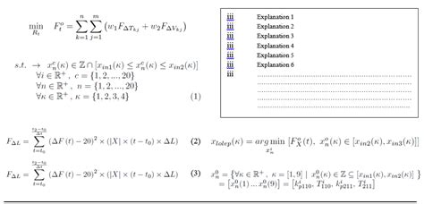 Floats Forming And Enforcing Placement Of Equations As Well As Text Box