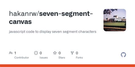 Github Hakanrw Seven Segment Canvas Javascript Code To Display Seven