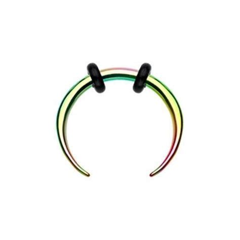Rainbow Steel Pincher Septum Ring Septum Septum Ring Bull Nose Ring
