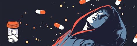 O Problema Do Abuso De álcool E Drogas Bandeira Horizontal Jovem Com