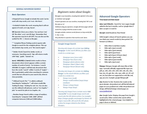 Google Advanced Operators Cheat Sheet By Marsha West Issuu
