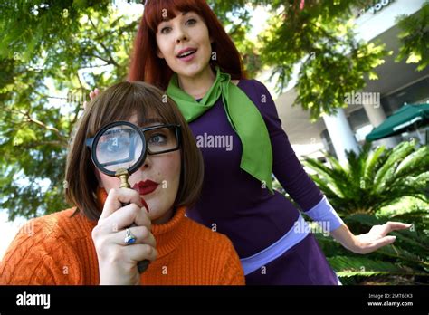 Melinda Gross Left And Kit Quinn Dressed As Velma And Daphne From