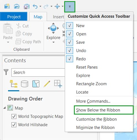 Customize The Quick Access Toolbar In ArcGIS Pro
