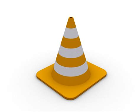 Vlc Media Player Icon 3d Model