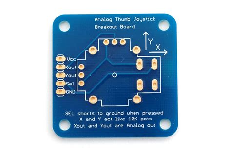 Analog 2 Axis Thumb Joystick With Select Button Breakout Board Kiwi Electronics
