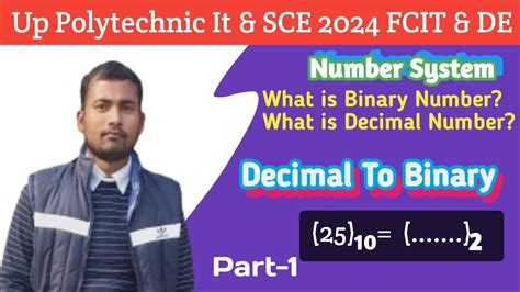 Number System Decimal To Binary Number How To Convert Decimal To Binary Youtube