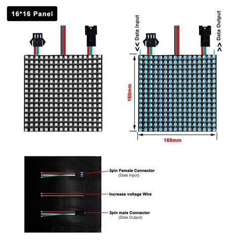 1PCS 5PCS DC5V WS2812B Individually Addressable Digital Flexible LED Panel RGB Matrix Screen