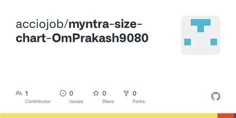 Github Acciojobmyntra Size Chart Omprakash9080