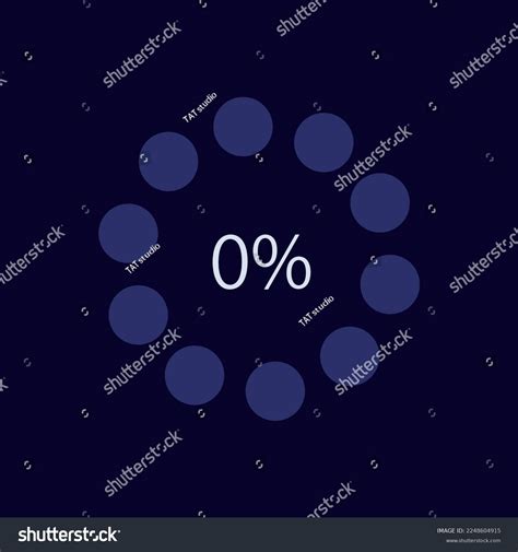 Radial Progress Infographic Chart Design Template Stock Vector Royalty