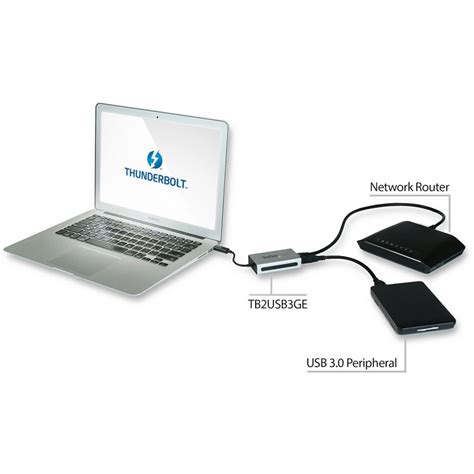 Startech Com Thunderbolt To Gigabit Ethernet Plus Usb 3 0thunderbolt Adapteradd A Gigabit
