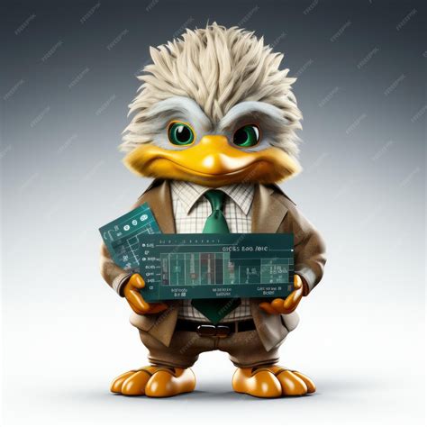 Premium Photo The Quack Genius Einsteininspired Duck Data Analyst