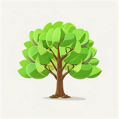 Premium Ai Image Animation Style Vector Illustration Of A Tree Flat