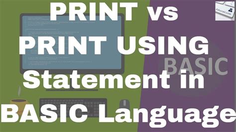 PRINT Vs PRINT USING Understanding The Difference