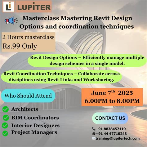 Revit Bim Revitmasterclass Designoptions Bimcoordination Aec… Lupiter Academy