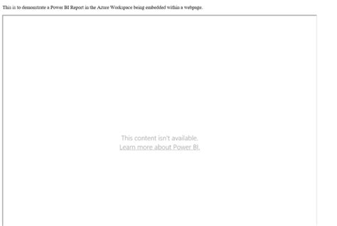 Solved Power Bi Embed Html This Content Isnt Available