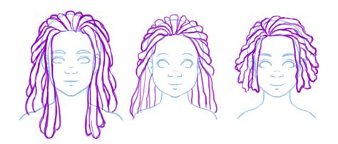 How To Draw Natural Textured Afro Hairstyles Afros Locs Braids Twists Envato Tuts
