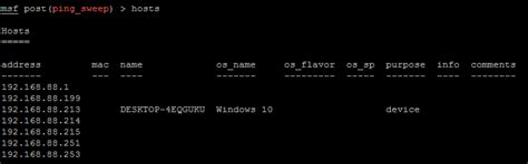 Ping Sweeps With Metasploit — Manito Networks